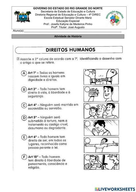Atividades sobre Direitos Humanos Ideias divertidas e didáticas PDF