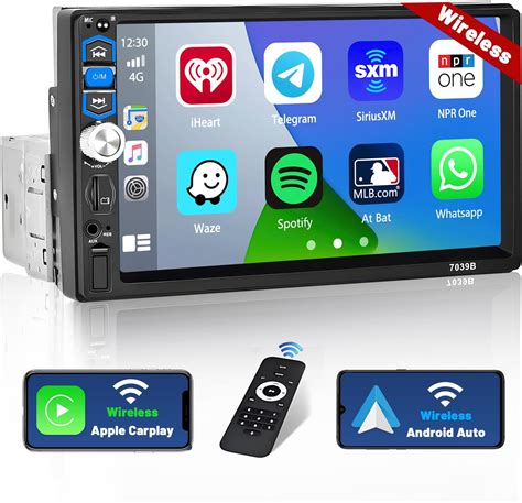 Hikity Autoradio Din Apple Carplay Sans Fil Android Auto Sans Fil