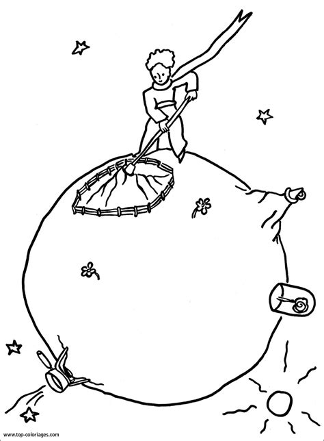 Coloriage Le Petit Prince Ramone Un Volcan