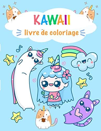 KAWAII livre de coloriage Pour enfants filles et garçons