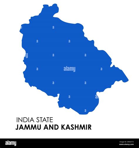 Jammu And Kashmir Map Of Indian State Jammu And Kashmir Map Vector