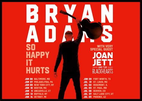 Bryan Adams Announces Tour With Joan Jett The Blackhearts