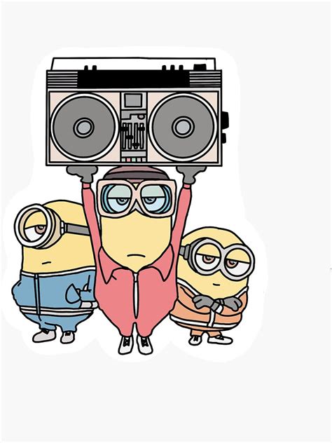 Minions Sticker Sticker For Sale By Giannalovell Redbubble