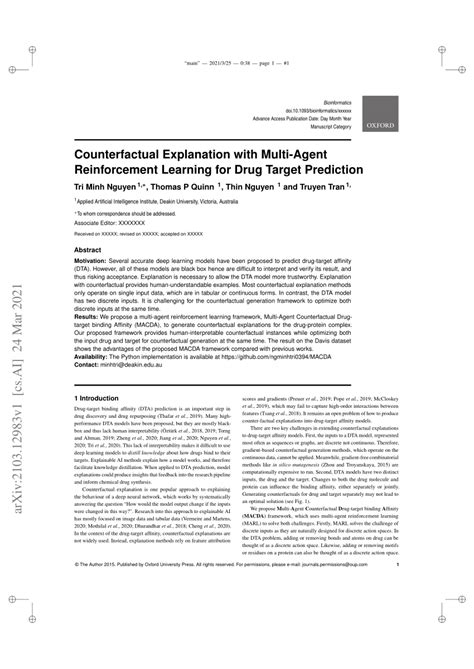pdf counterfactual explanation with multi agent reinforcement learning for drug target prediction
