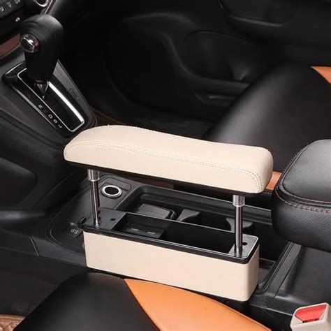 NEUFU Accoudoir Universel Boîte de rangement avec 4 USB Ports Réglage