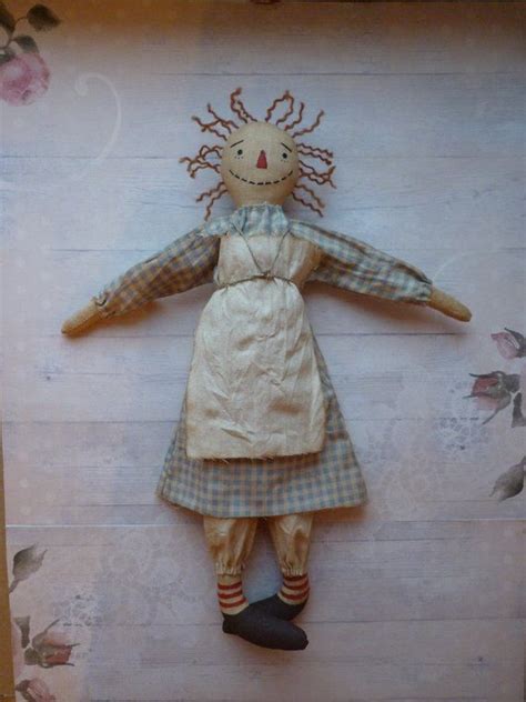 Extreme Primitive Rag Doll Handmade Prim Cloth Doll Folk Art Raggedy