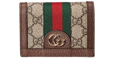 Gucci Ophidia Gg Supreme Canvas Leather Card Case Lyst Canada