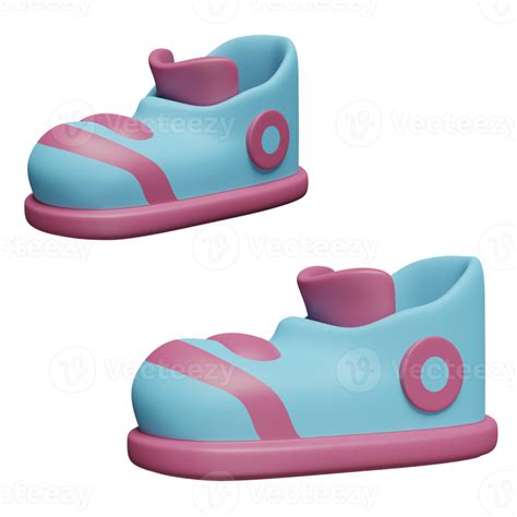 D Blue Sneakers Shoes Isolated Concept D Render Illustration