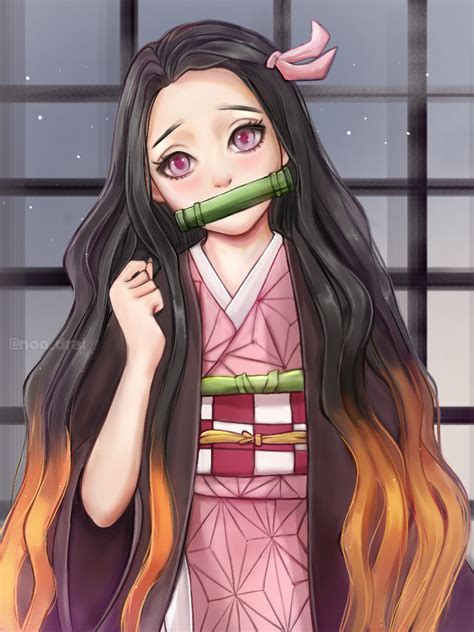 Nezuko Kamado Sharing My First Demon Slayer Fanart R Demonslayeranime