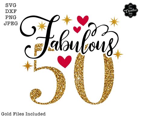 Fabulous 50 SVG File50 And Fabulous Svg50th Birthday Svg For Etsy