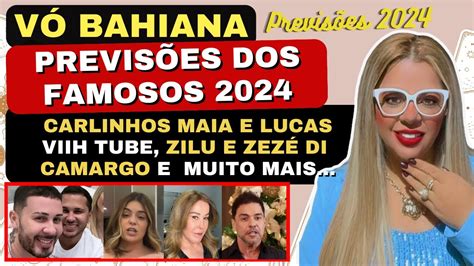 VÓ BAHIANA VIDENTE PREVISÕES DOS FAMOSOS CARLINHOS MAIA E LUCAS VIIH