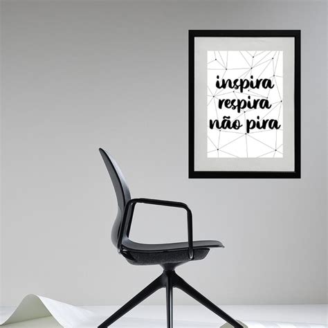 Quadro Inspira Respira N O Pira X Cm Elo