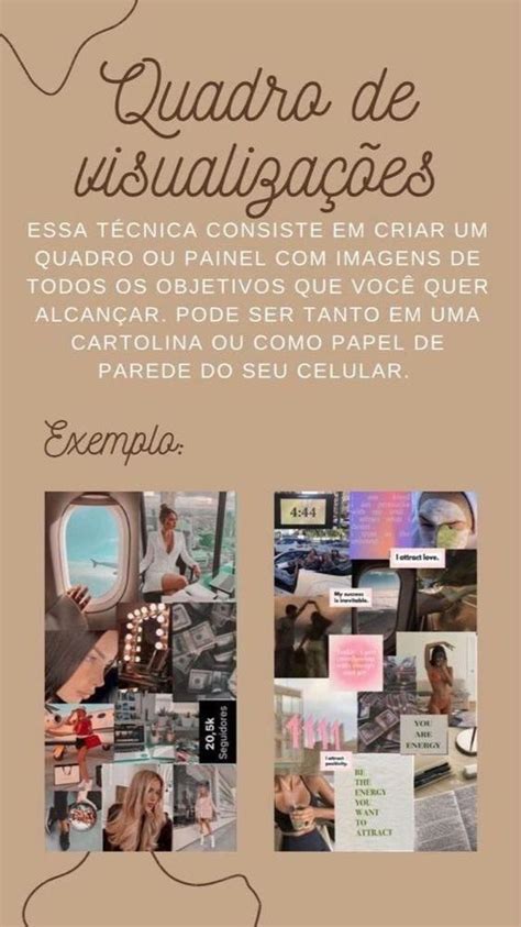 Quadro de visualizações dos sonhos em 2023 Lei da atração dinheiro