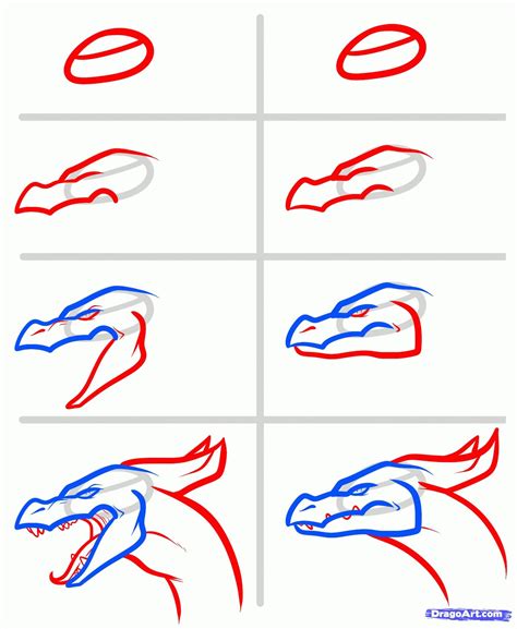 How To Draw A Dragon Head For Beginners Step By Step Drawing Guide By