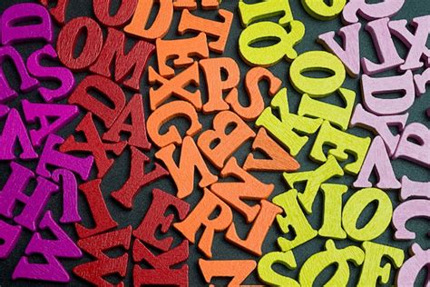 Letras De Diferentes Colores Foto Premium