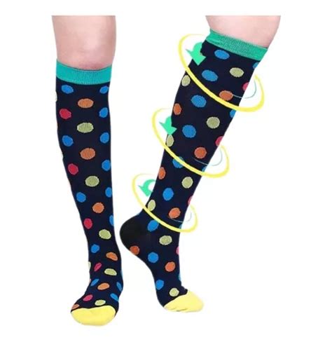 Medias De Compresion 15 20 Rodilla Fantasy Diseño Para Dama Cuotas