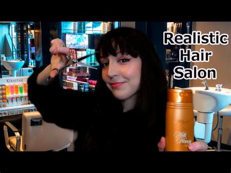 Asmr Realistic Hair Salon Roleplay For Sleep Shampoo Haircut