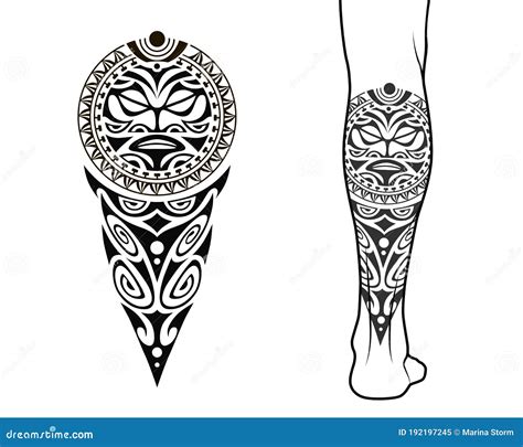 Maori Tribal Tattoo Set Vector Illustration Cartoondealer