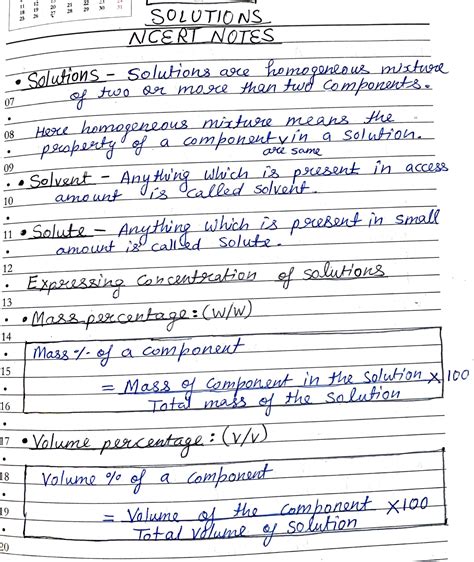 Chapter 2 Solutions Class 12 Chemistry Handwritten Notes PDF SHN Notes