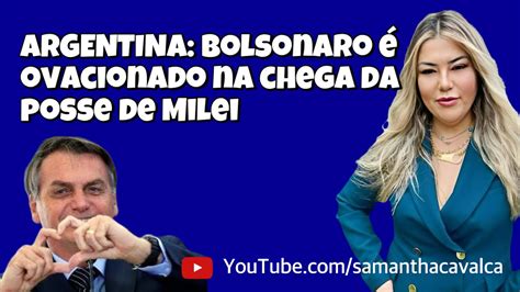 ARGENTINA Bolsonaro é ovacionado na chegada para a posse de Milei