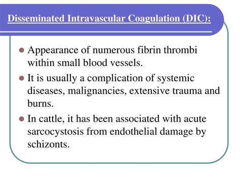 Disseminated Intravascular Coagulation Mechanism
