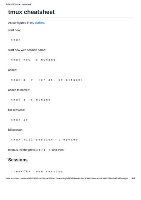 top 5 tmux cheat sheets free to download in pdf format