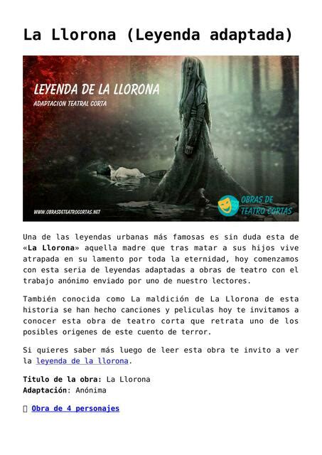 La Llorona Noelia Caballero UDocz