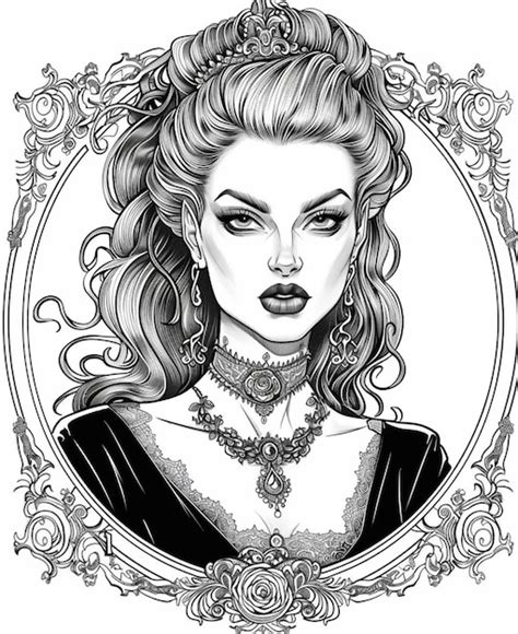 Um desenho em preto e branco de uma mulher uma ai generativa tiável