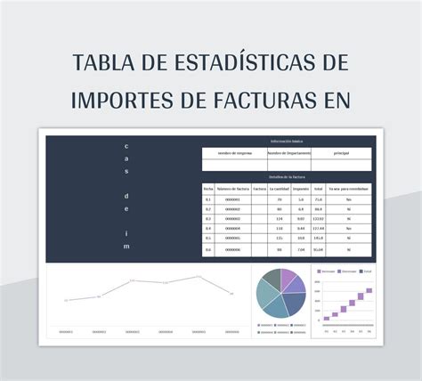 Plantilla de Excel Tabla De Estadísticas De Importes De Facturas En y