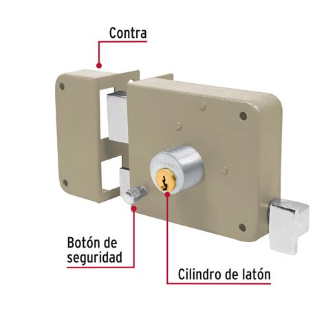 Cerradura sobreponer izq instala fácil tradicional blíster