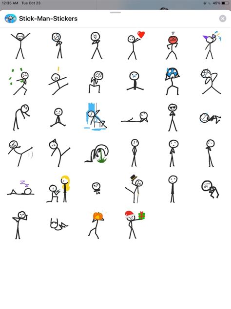 2024 Stick Man Stickers Pack For IPhone IPad Windows PC