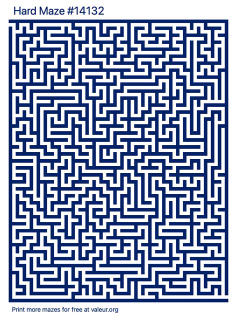 Free Printable Hard Maze With The Answer