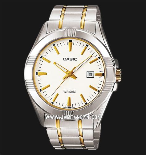 Casio General MTP 1308SG 7AVDF Men Silver Dial Dual Tone Stainless