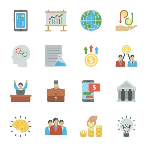 Pack Of Business And Finance Flat Icons 27194692 Vector Art At Vecteezy