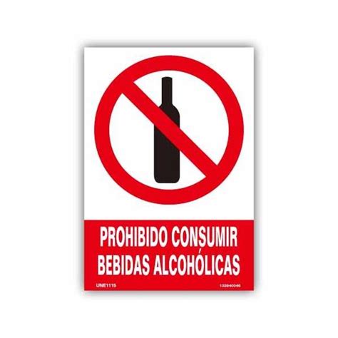 Señal de prohibición Pictograma Prohibido Consumir Bebidas Alcohólicas
