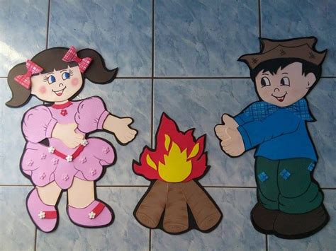 Painel para Festa Junina em EVA SÓ ESCOLA