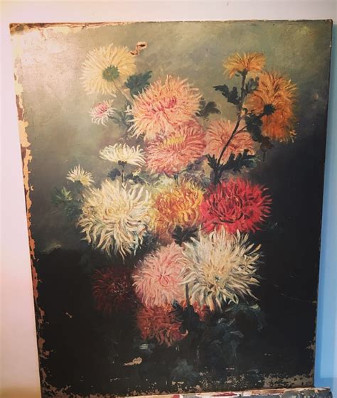 Acheter Peinture Sur Toile Fleurs Sur La Brocante En Ligne