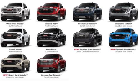 Gmc Sierra Paint Colors