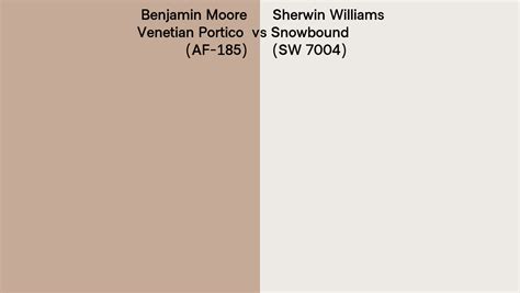 Benjamin Moore Venetian Portico AF 185 Vs Sherwin Williams Snowbound