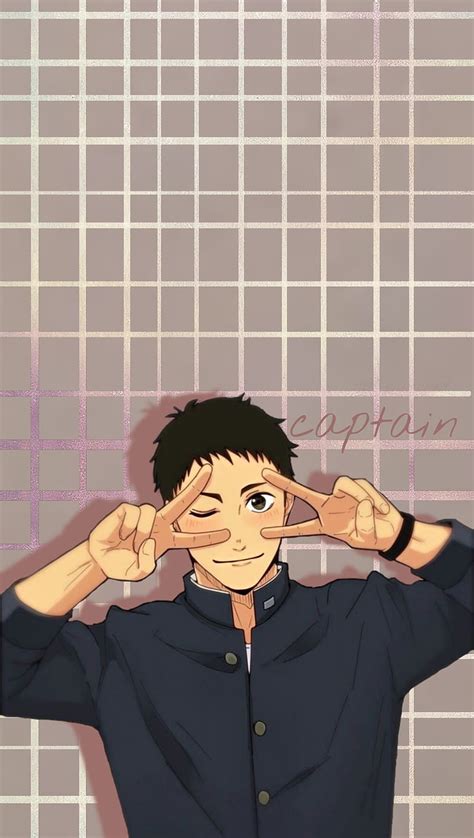 Daichi Anime Bananabri Beige Brown Haikyuu Volleyball Hd Phone