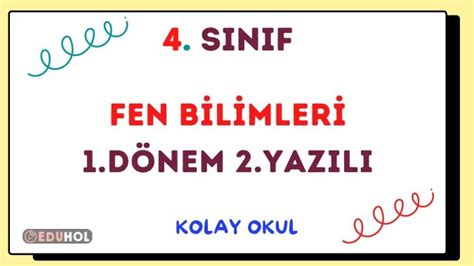 4 Sınıf Fen Bilimleri 1 Dönem Eduhol Etkinlik İndir Oyun Oyna