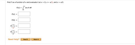solved find f as a function of x and evaluate it at x 0 x
