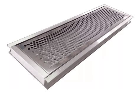 Grelha Ralo Linear Perfurada Em Inox X Cm Gua Pluvial