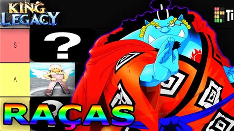 TIER LIST DAS MELHORES RAÇAS PVP E FARME KING LEGACY KING PIECE YouTube