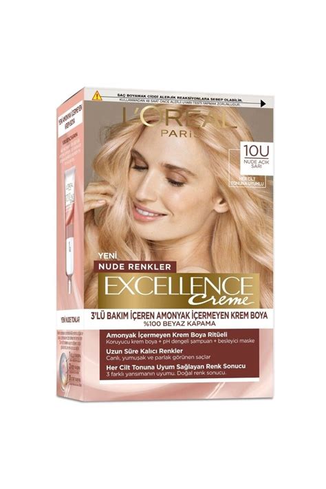 Excellence Loreal Paris Creme Nude Renkler Saç Boyası 7u Nude Kumral