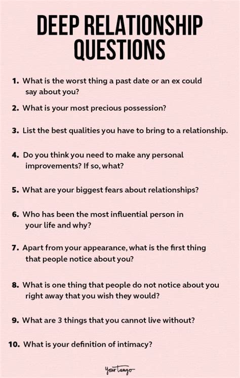 50 Relationship Questions To Deepen Your Special Bond