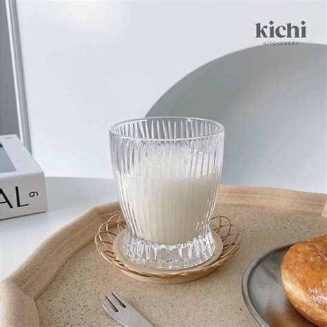 Jual DENA Drinking Glass Gelas Kaca Gelas Kopi Aesthetic Estetik Cafe