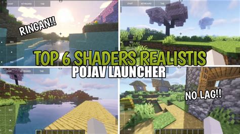TOP 6 SHADERS REALISTIS POJAV LAUNCHER RINGAN NO LAG YouTube