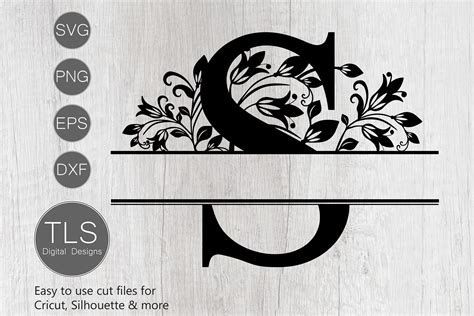 Split Monogram Letter S SVG Letter S Monogram SVG 415187 Cut Files