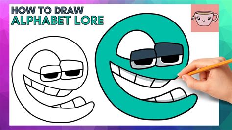 How To Draw Alphabet Lore Lowercase Letter E Cute Easy Step By Step